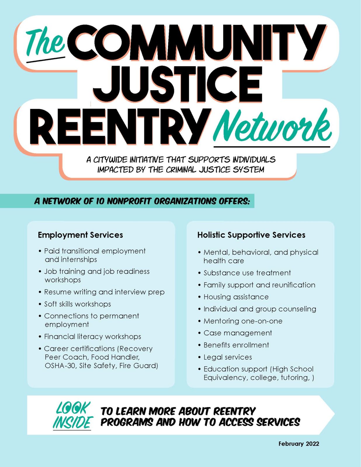Community Justice Reentry Network – NYC – Mayor's Office of Criminal ...